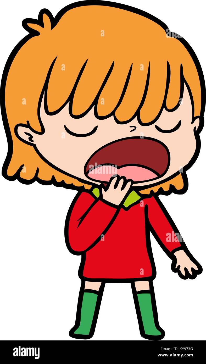 cartoon woman talking loudly Stock Vector Image & Art - Alamy