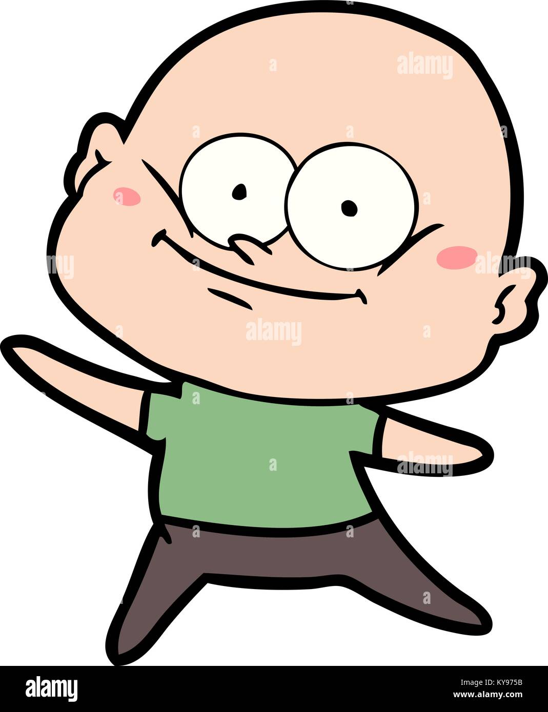 cartoon bald man staring Stock Vector Image & Art - Alamy