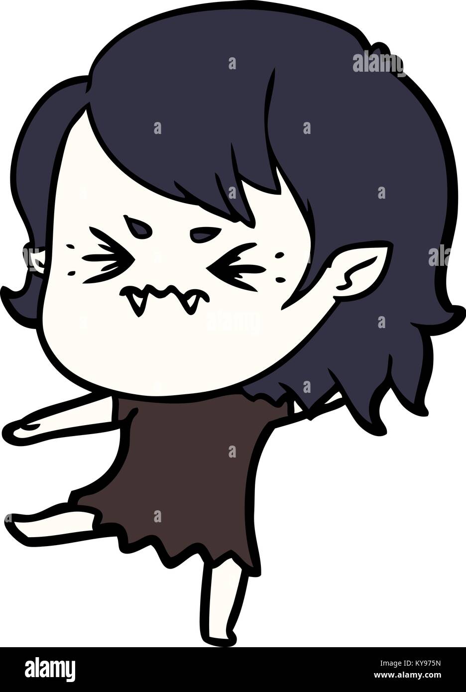 annoyed cartoon vampire girl Stock Vector Image & Art - Alamy