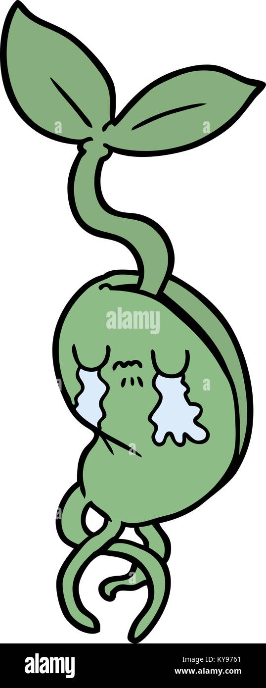cartoon sprouting seedling Stock Vector Image & Art - Alamy
