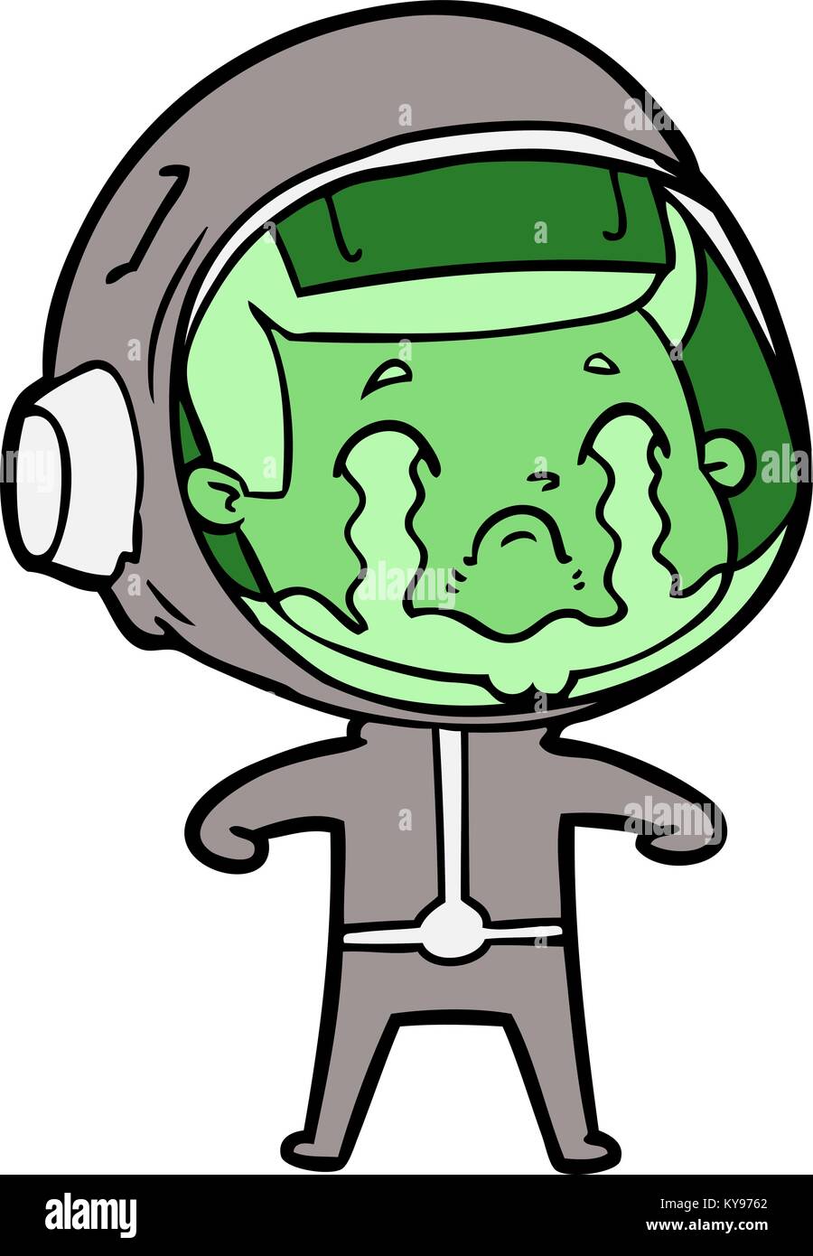 cartoon crying astronaut Stock Vector Image & Art - Alamy