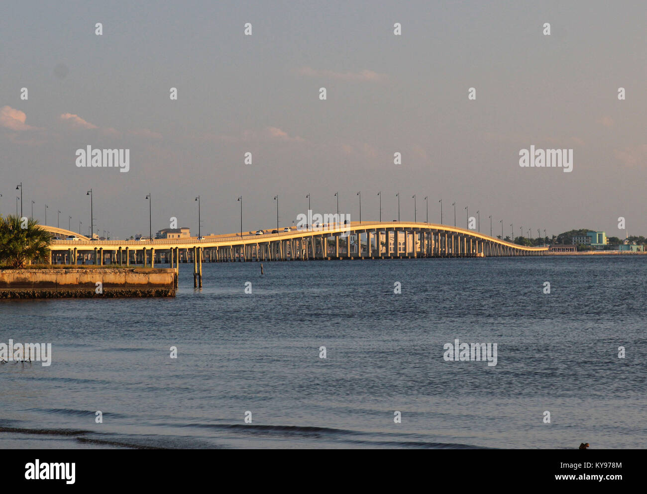 Tamiami Trail (us 41) bridge crossing the Peace River Charlotte Harbor ...