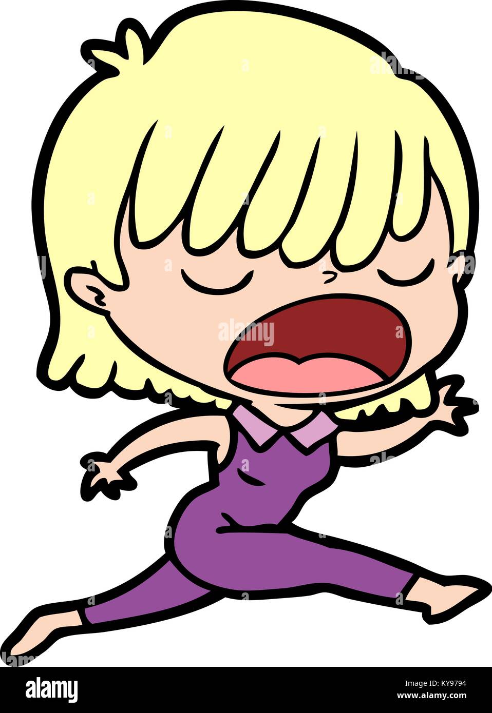 cartoon woman talking loudly Stock Vector Image & Art - Alamy