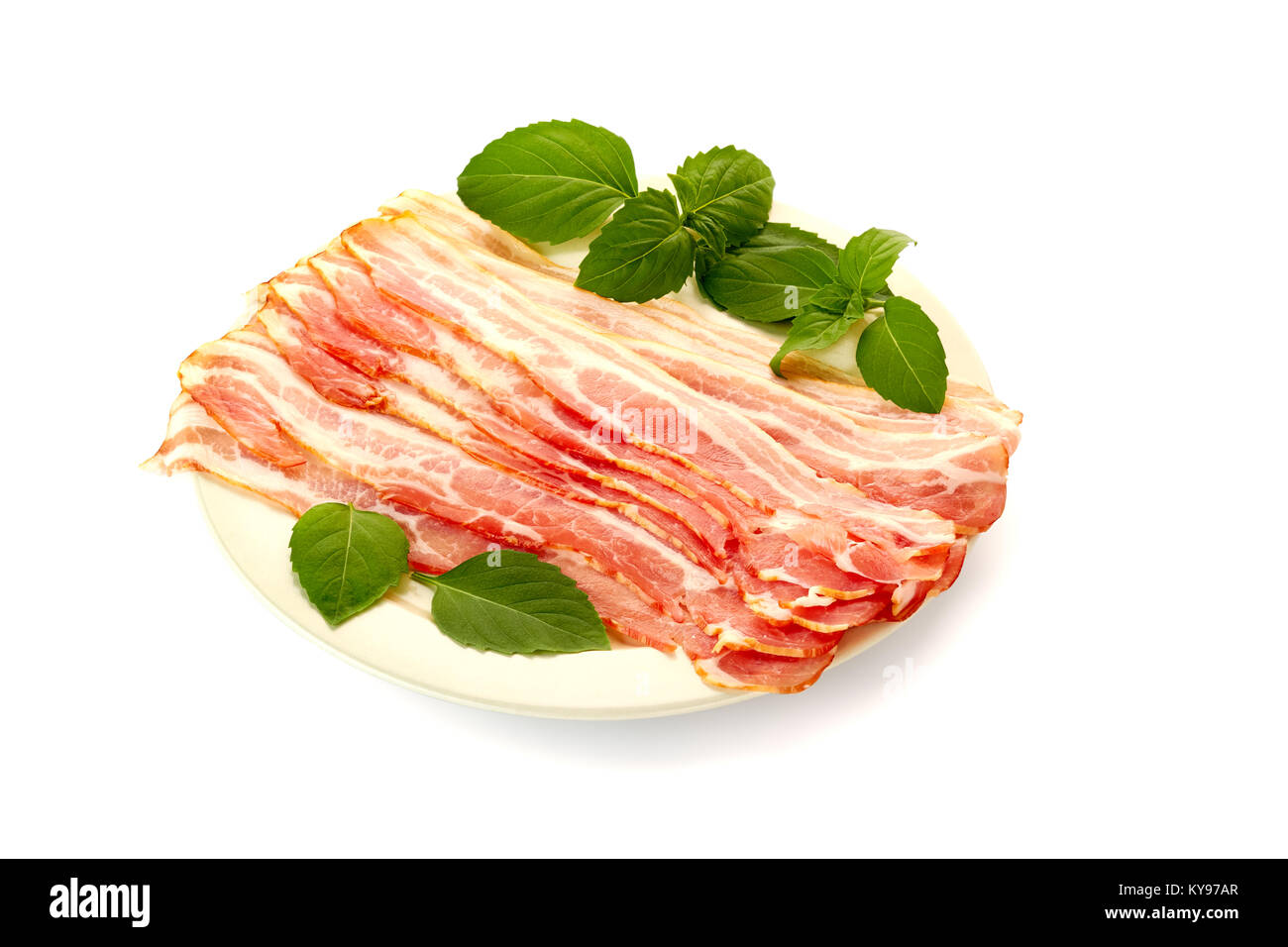 Raw bacon strips hi-res stock photography and images - Alamy