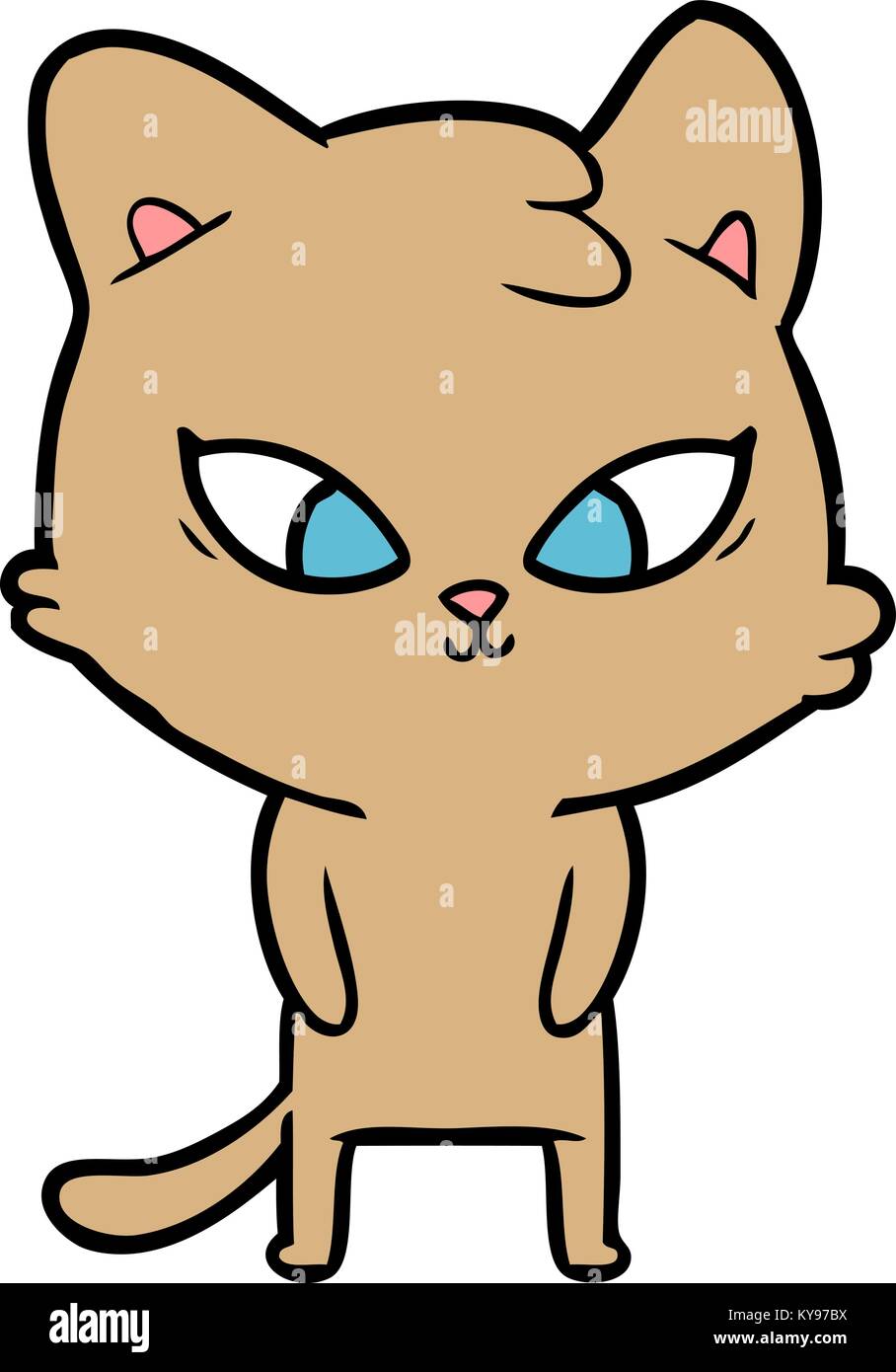 cute cartoon cat Stock Vector Image & Art - Alamy