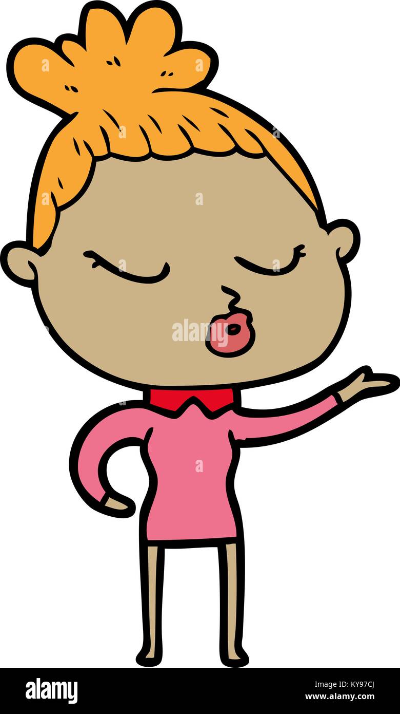 cartoon calm woman Stock Vector Image & Art - Alamy