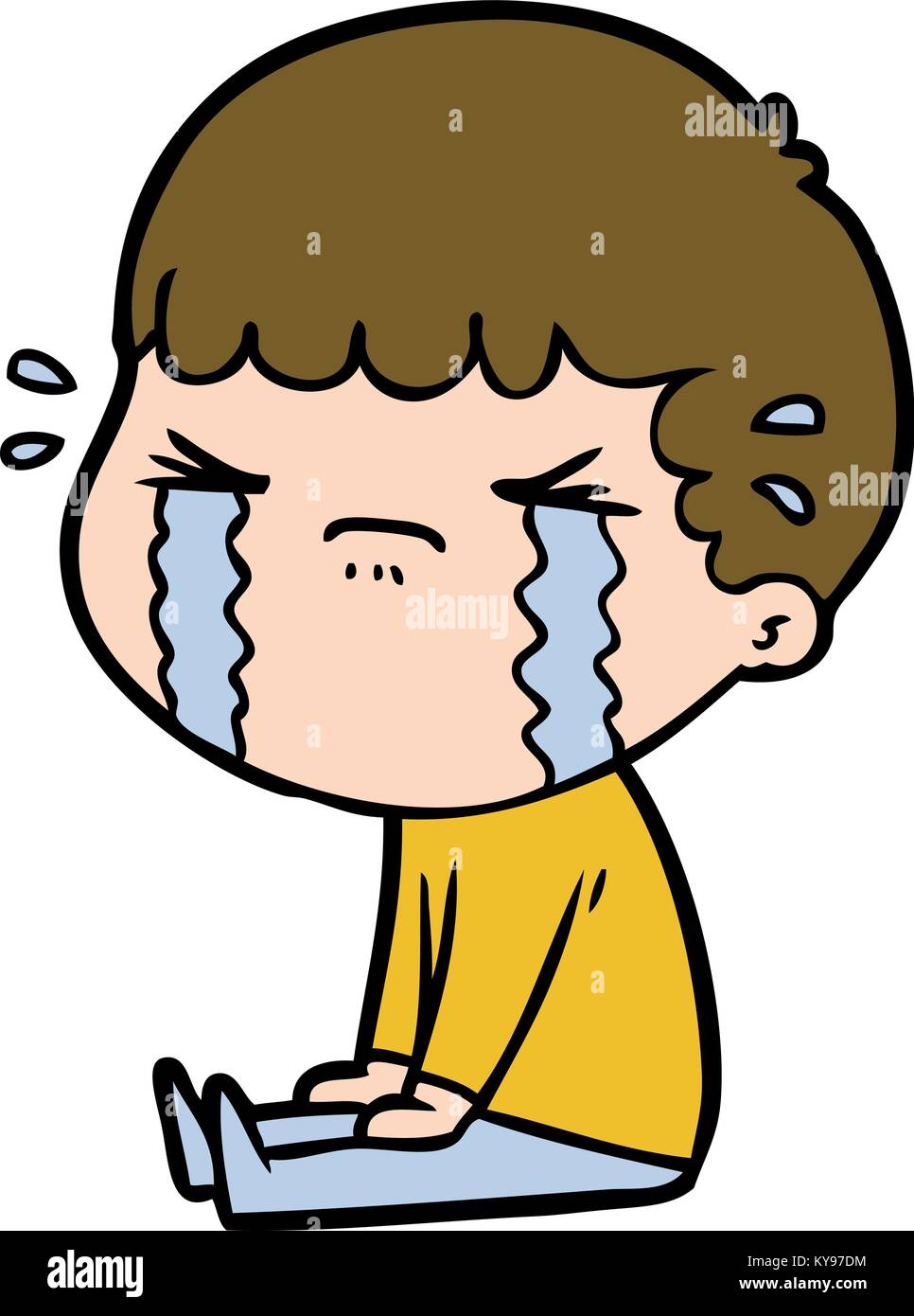 cartoon man crying Stock Vector Image & Art - Alamy
