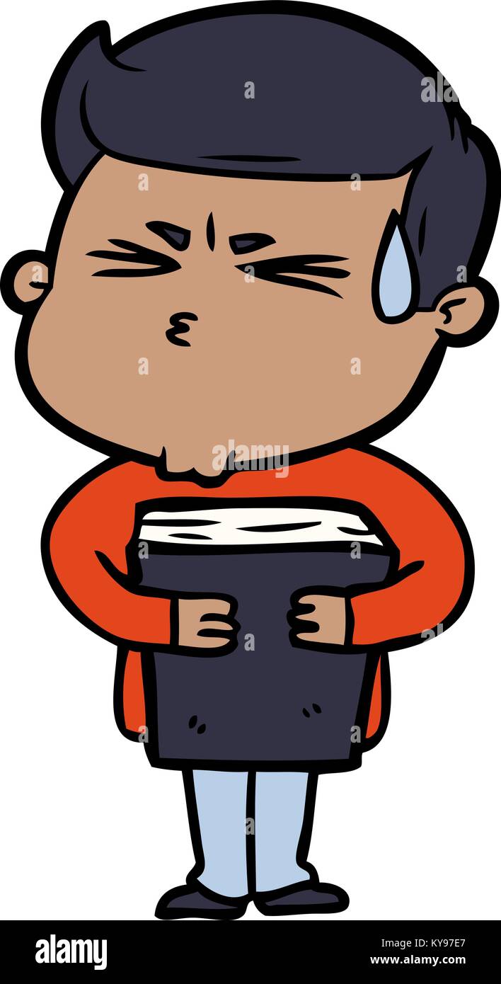 cartoon man sweating Stock Vector Image & Art - Alamy