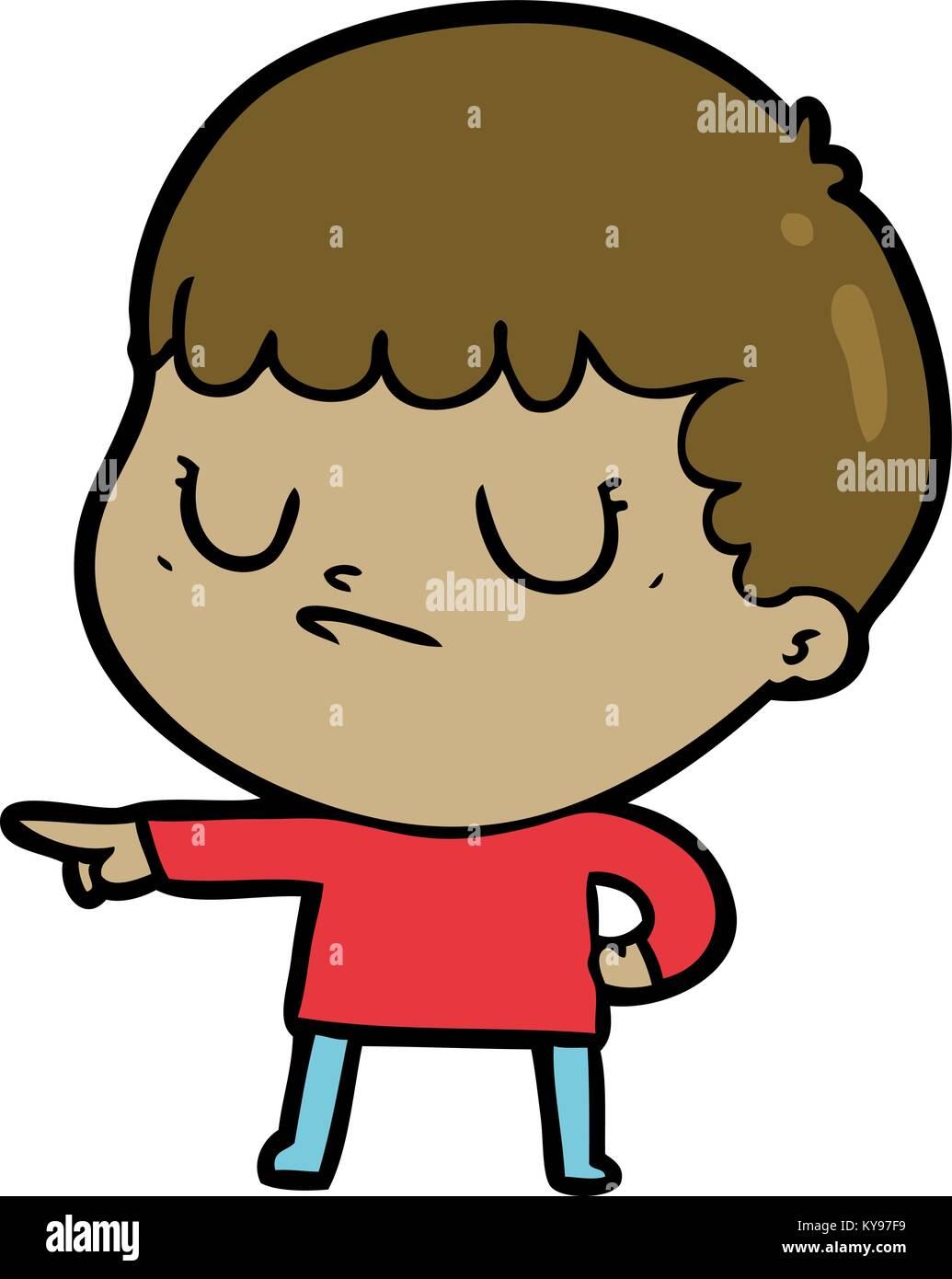cartoon grumpy boy Stock Vector Image & Art - Alamy