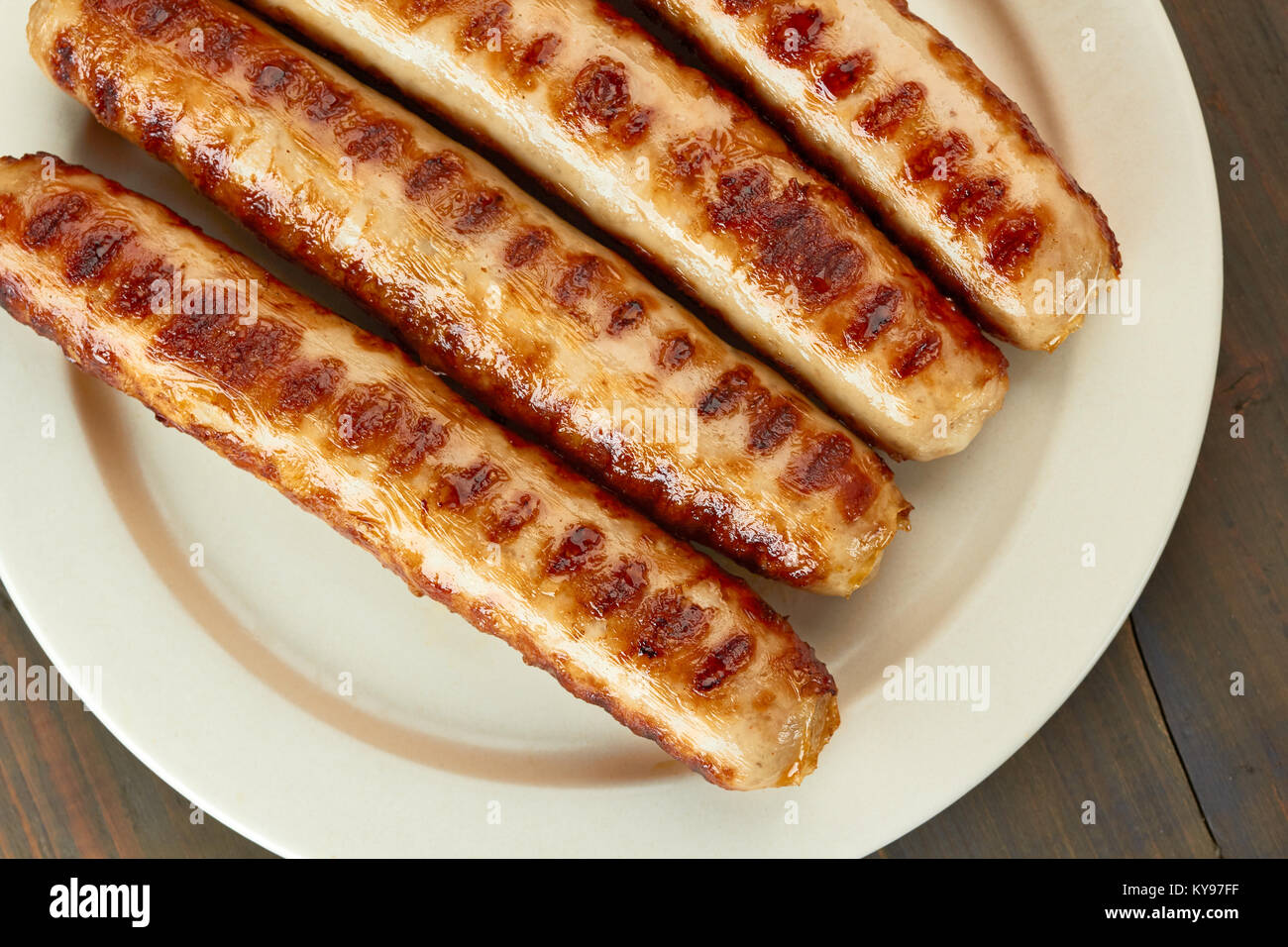 Delicious fresh grilled sausage hi-res stock photography and images - Alamy