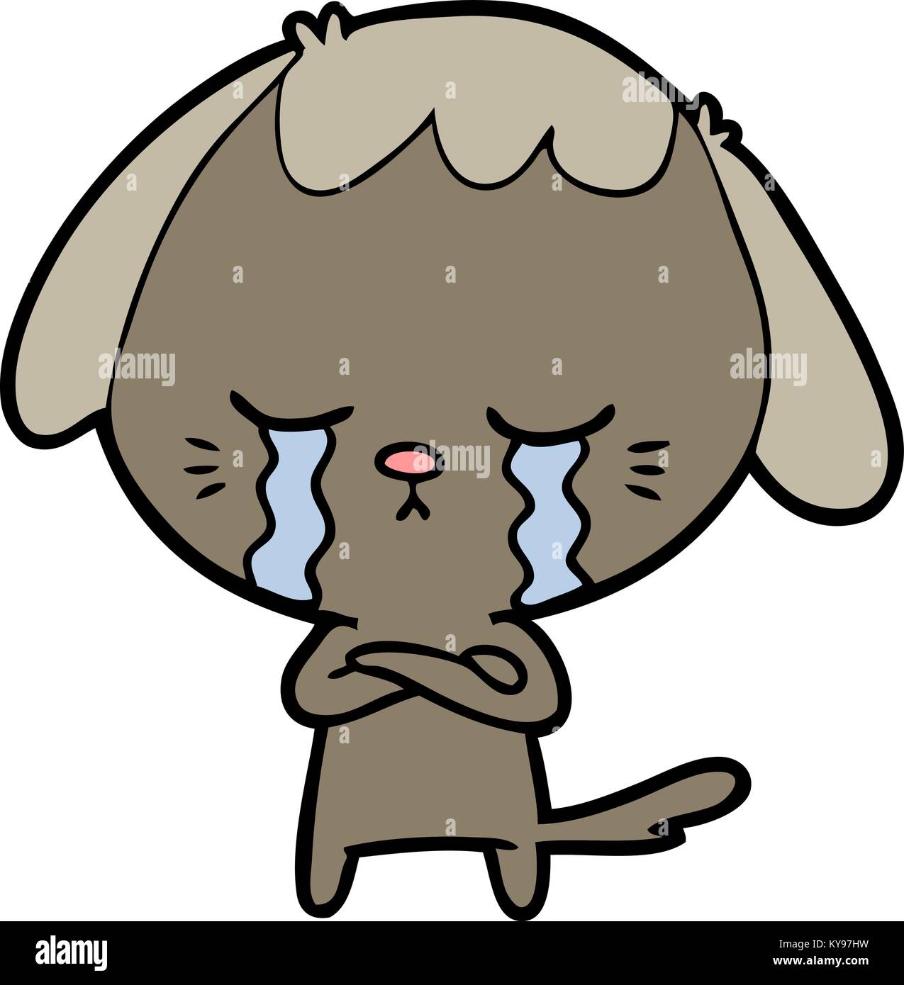 cartoon crying dog Stock Vector Image & Art - Alamy