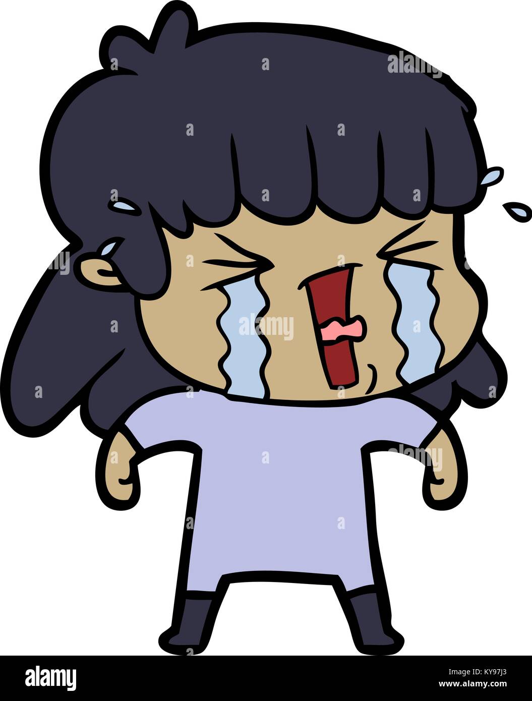 cartoon woman in tears Stock Vector Image & Art - Alamy