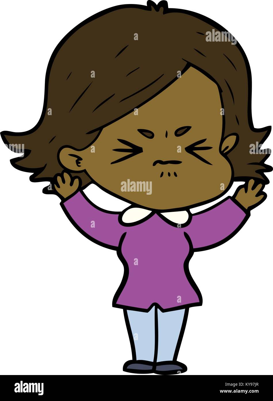 cartoon angry woman Stock Vector Image & Art - Alamy