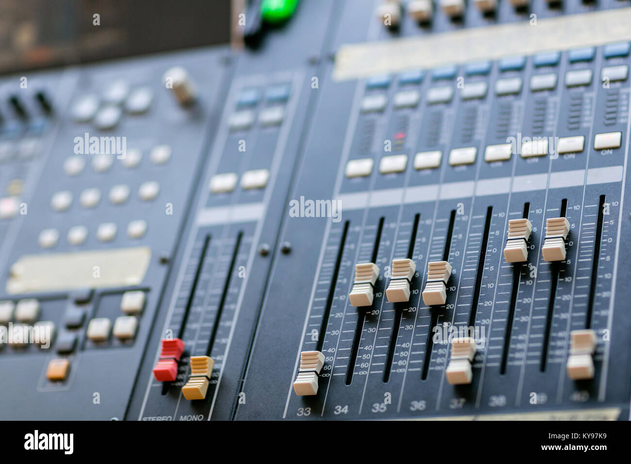 Music mixer equalizer console for mixer control sound device. Sound ...