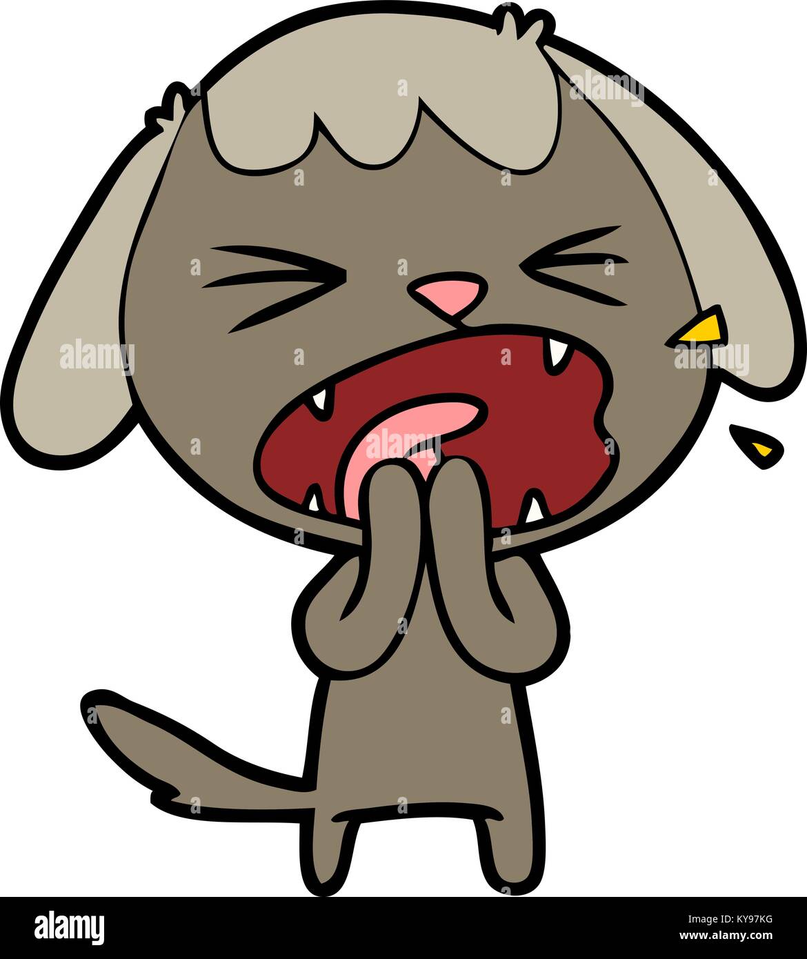 cute cartoon dog barking Stock Vector Image & Art - Alamy