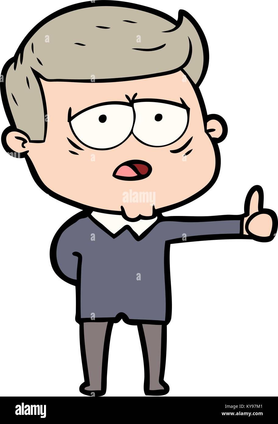 Stressed Old Man Illustration High Resolution Stock Photography and ...