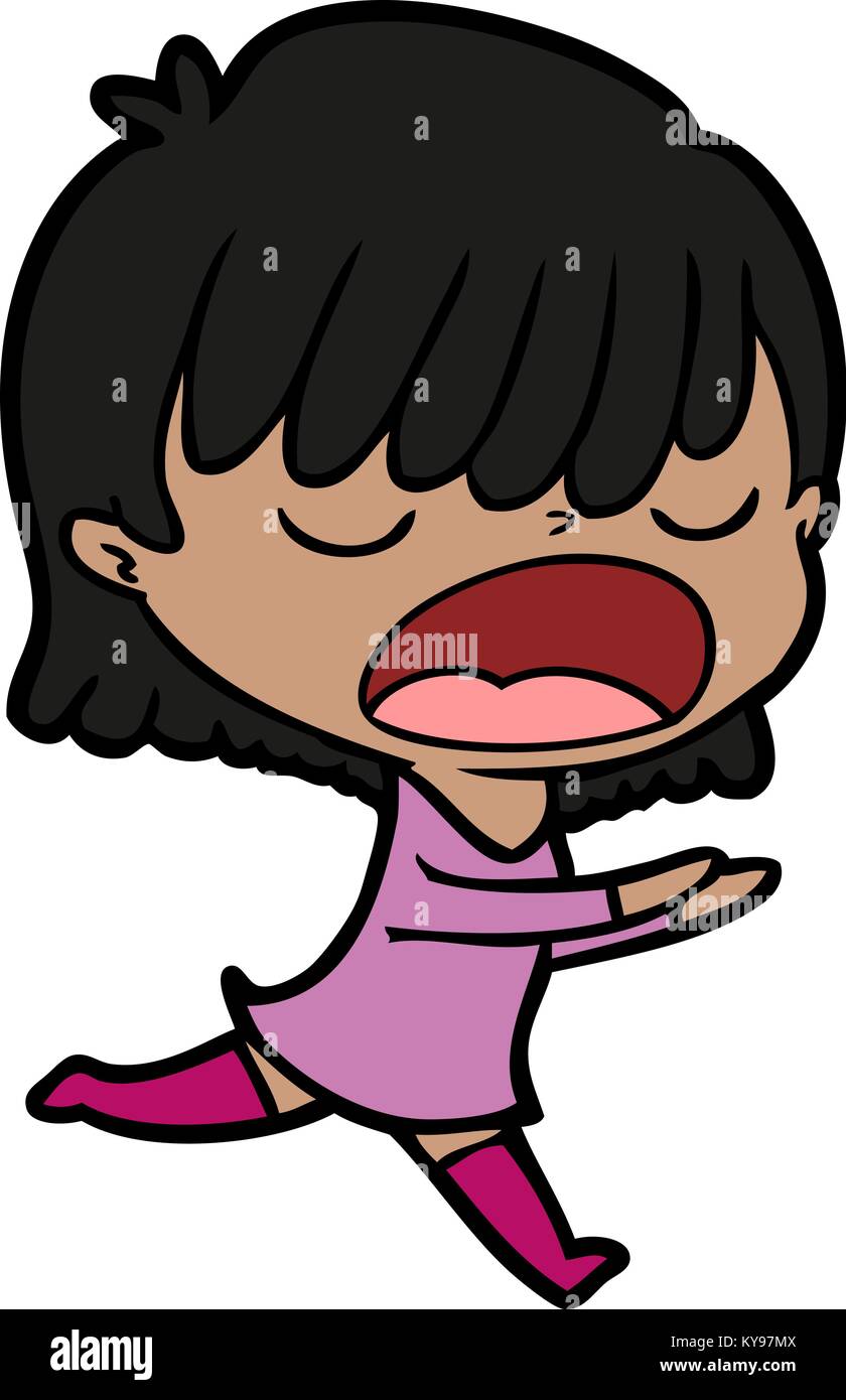 cartoon woman talking loudly Stock Vector Image & Art - Alamy