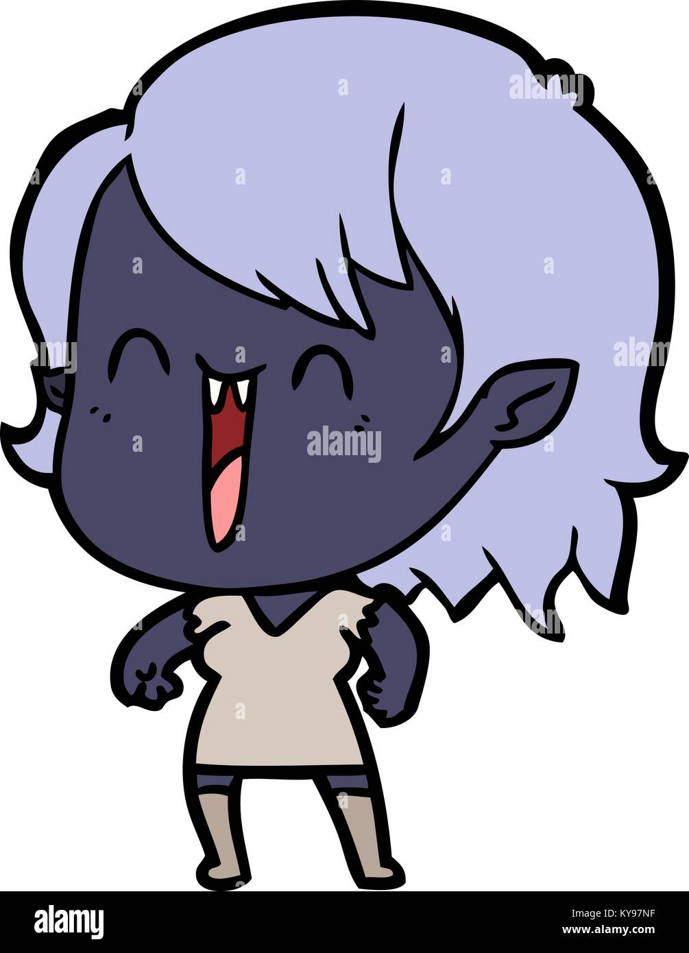 cute cartoon happy vampire girl Stock Vector Image & Art - Alamy