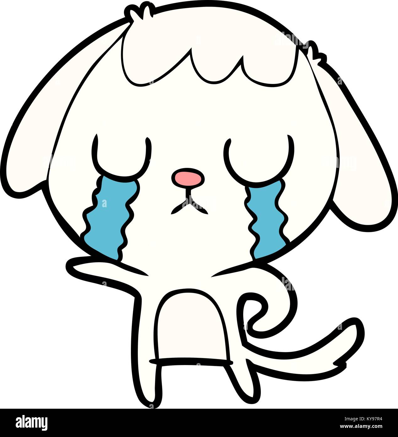 cute cartoon dog crying Stock Vector Image & Art - Alamy