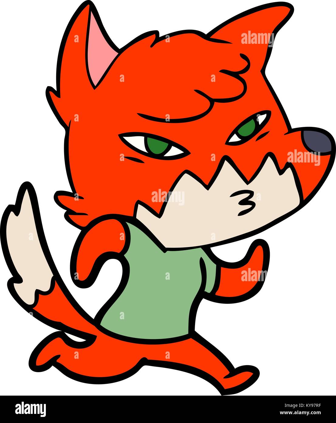 clever cartoon fox Stock Vector Image & Art - Alamy