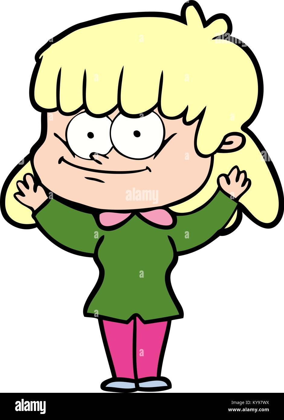 cartoon smiling woman Stock Vector Image & Art - Alamy