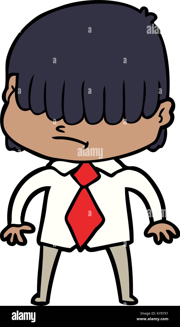 cartoon boy with untidy hair Stock Vector Image & Art - Alamy
