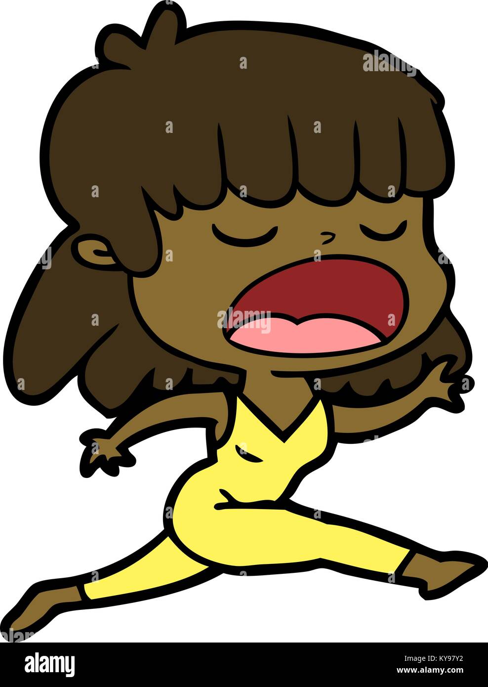 cartoon woman talking loudly Stock Vector Image & Art - Alamy