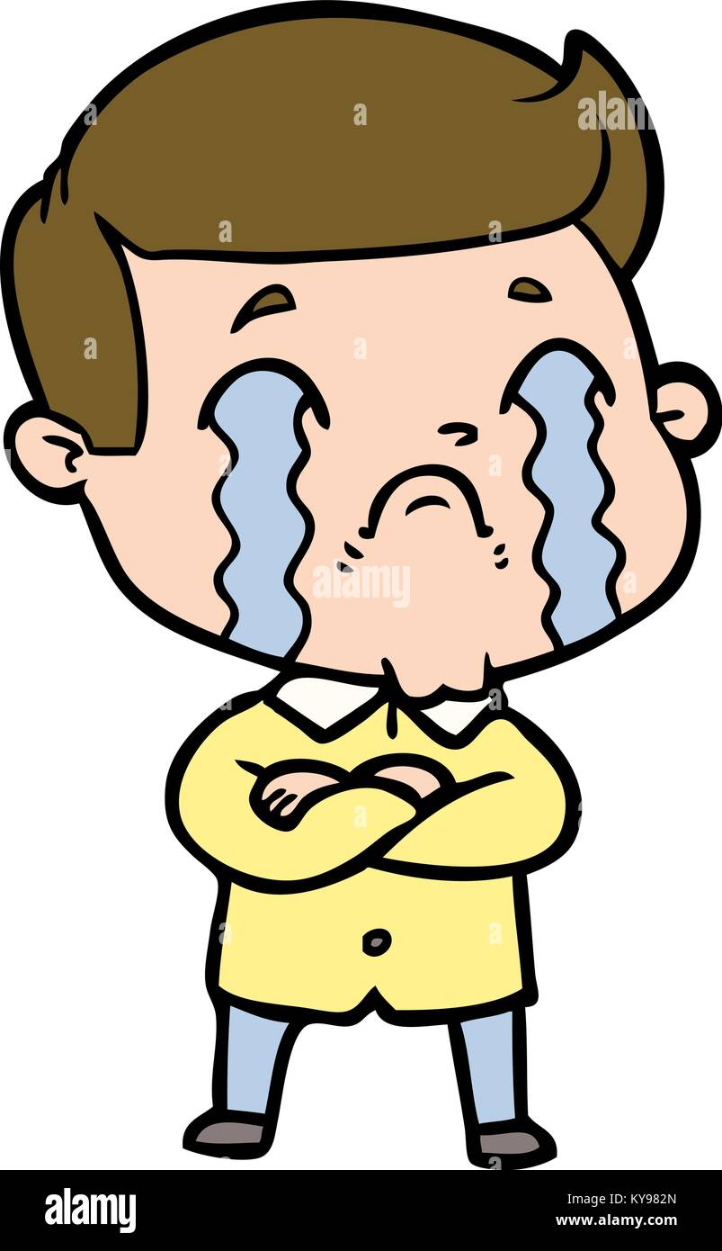 cartoon man crying Stock Vector Image & Art - Alamy