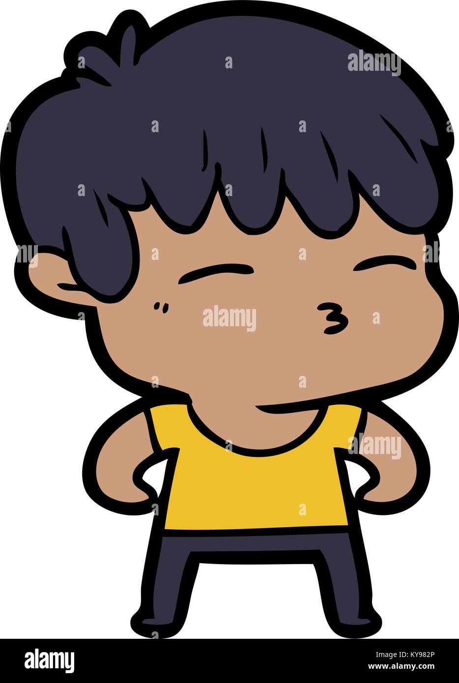 cartoon curious boy Stock Vector Image & Art - Alamy