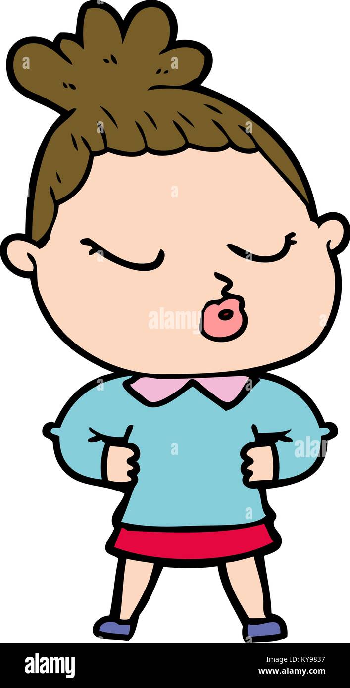 cartoon calm woman Stock Vector Image & Art - Alamy
