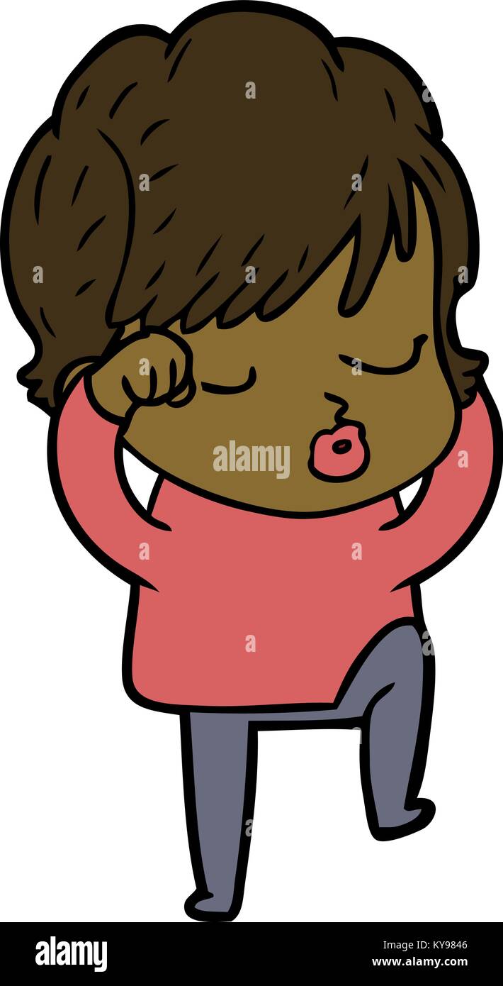 cartoon woman with eyes shut Stock Vector Image & Art - Alamy