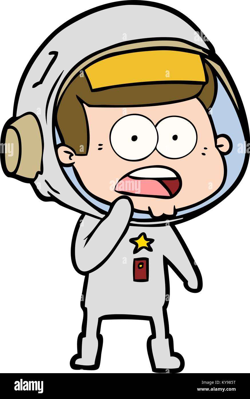 cartoon surprised astronaut Stock Vector Image & Art - Alamy