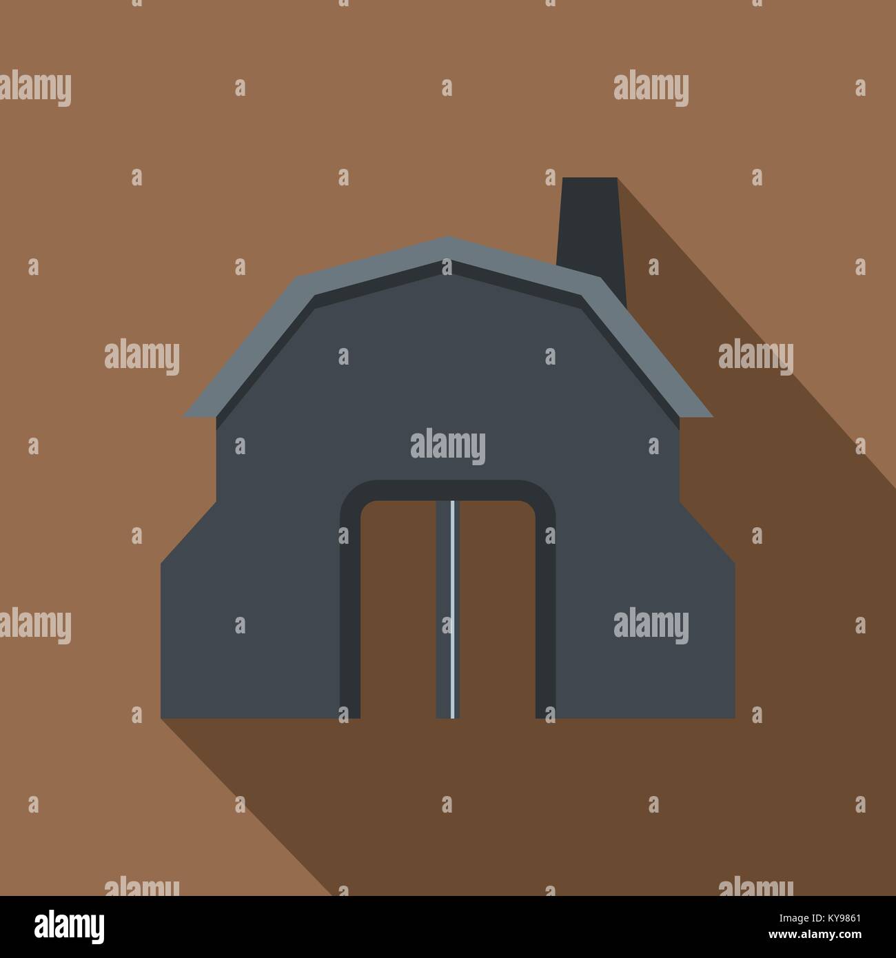 Blacksmith workshop building icon. Flat illustration of blacksmith ...