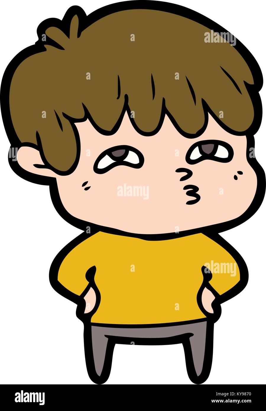 cartoon curious man Stock Vector Image & Art - Alamy