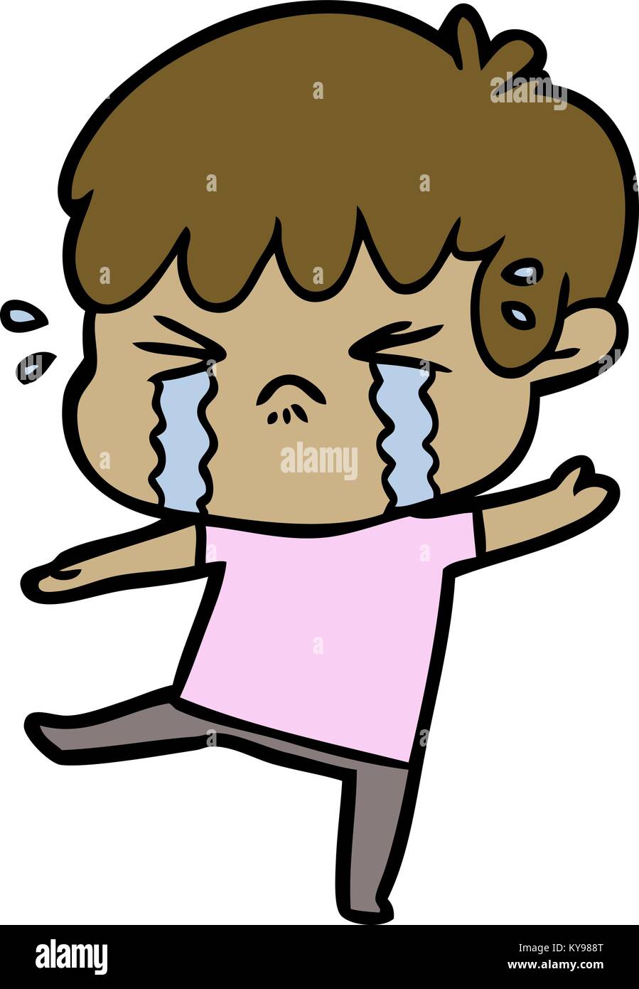 cartoon boy crying Stock Vector Image & Art - Alamy