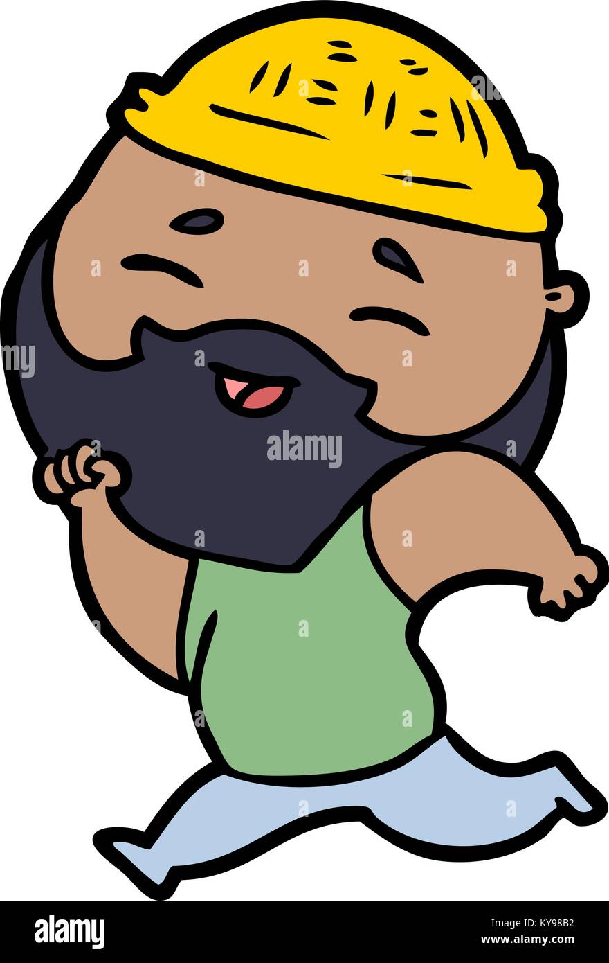 cartoon happy bearded man Stock Vector Image & Art - Alamy