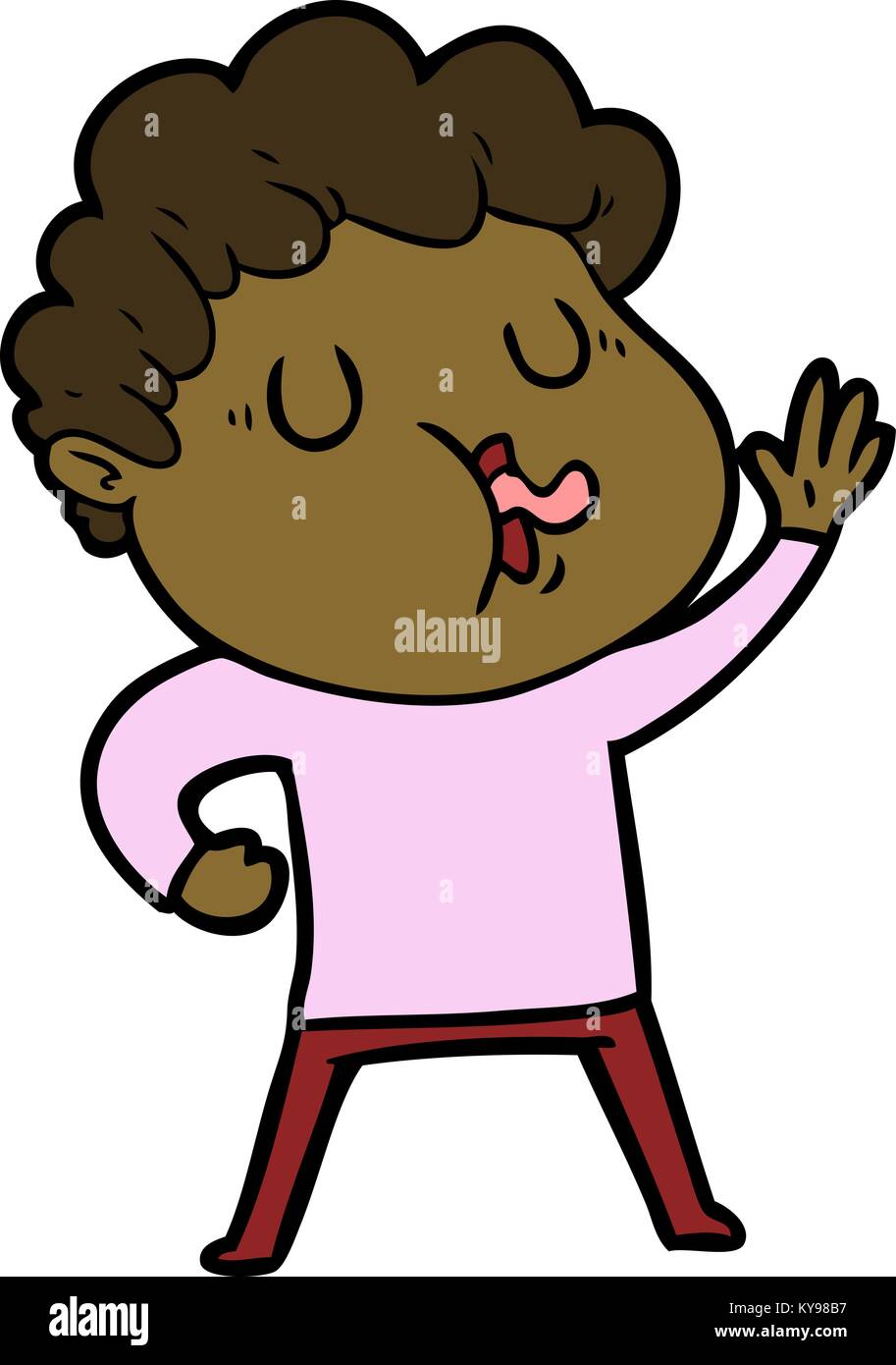 cartoon man singing Stock Vector Image & Art - Alamy