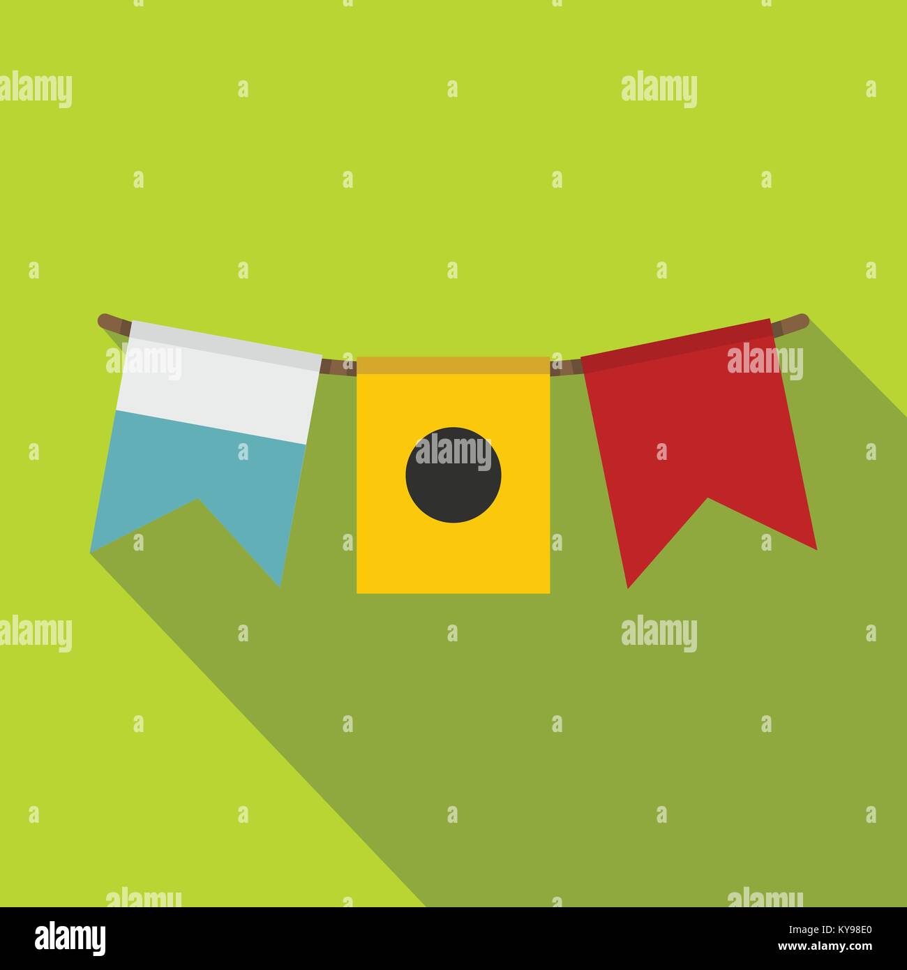 Colorful flags icon. Flat illustration of colorful flags vector icon ...