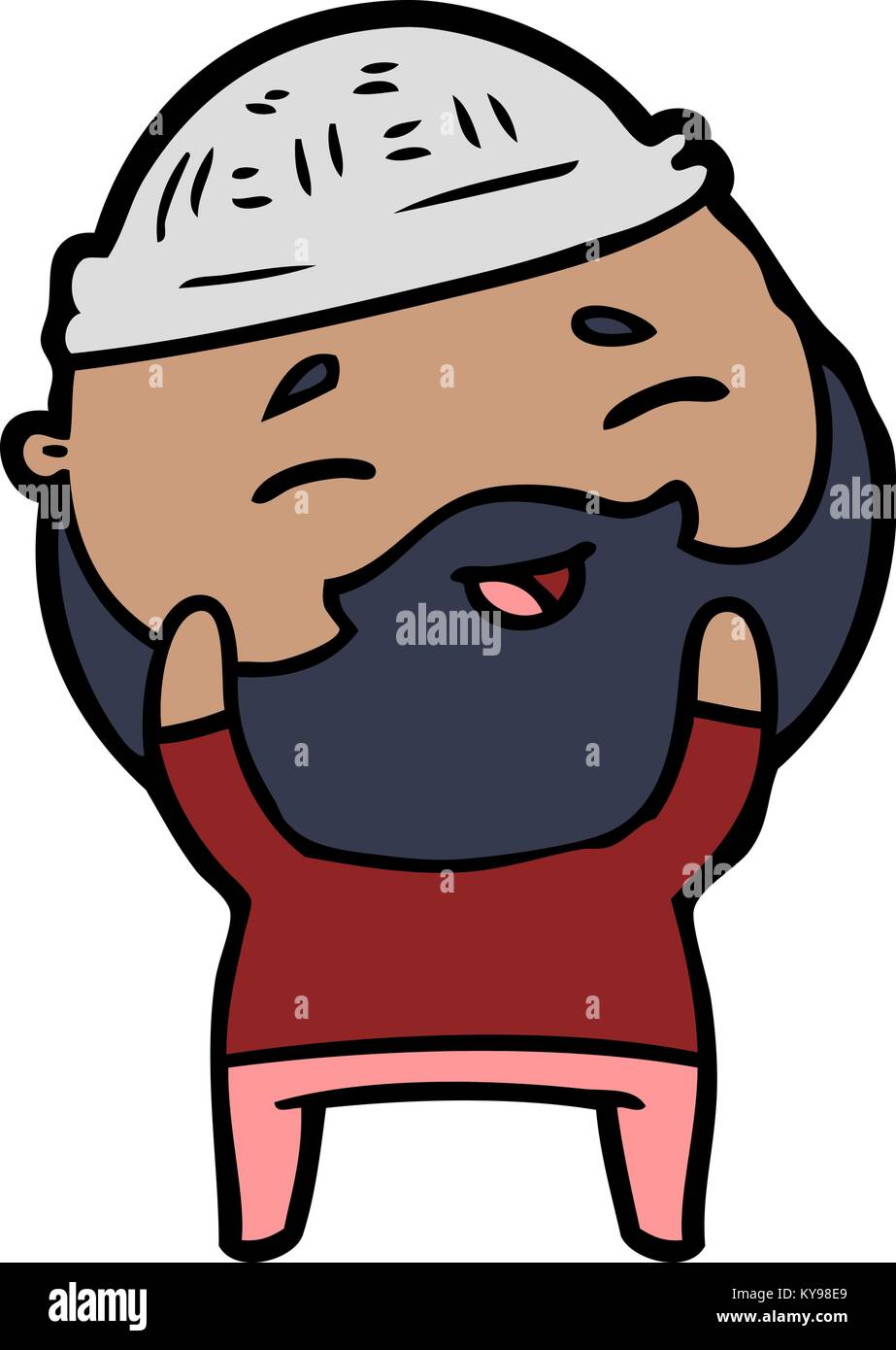 cartoon happy bearded man Stock Vector Image & Art - Alamy