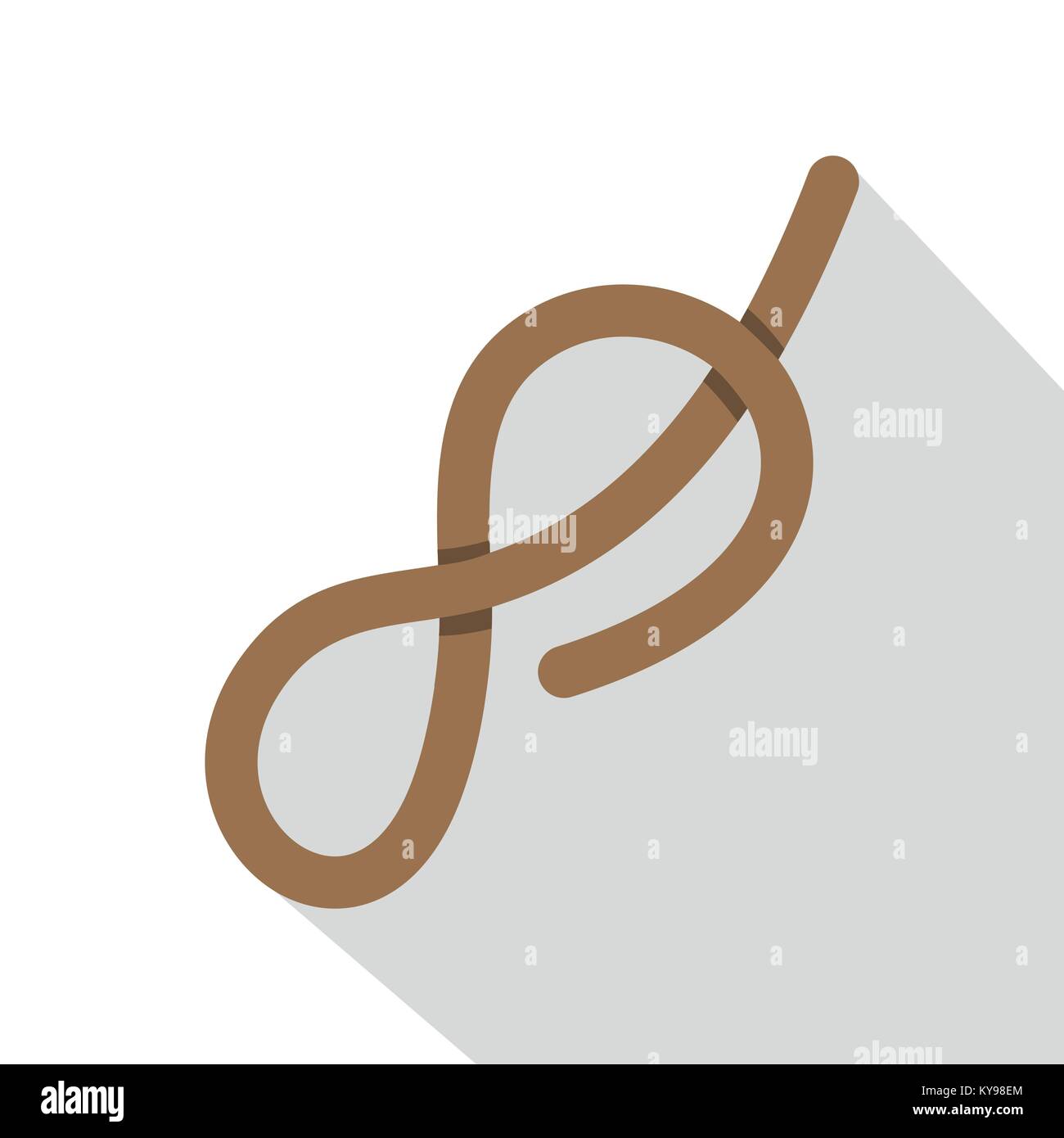 Ship rope con. Flat illustration of ship rope knot vector icon for web ...