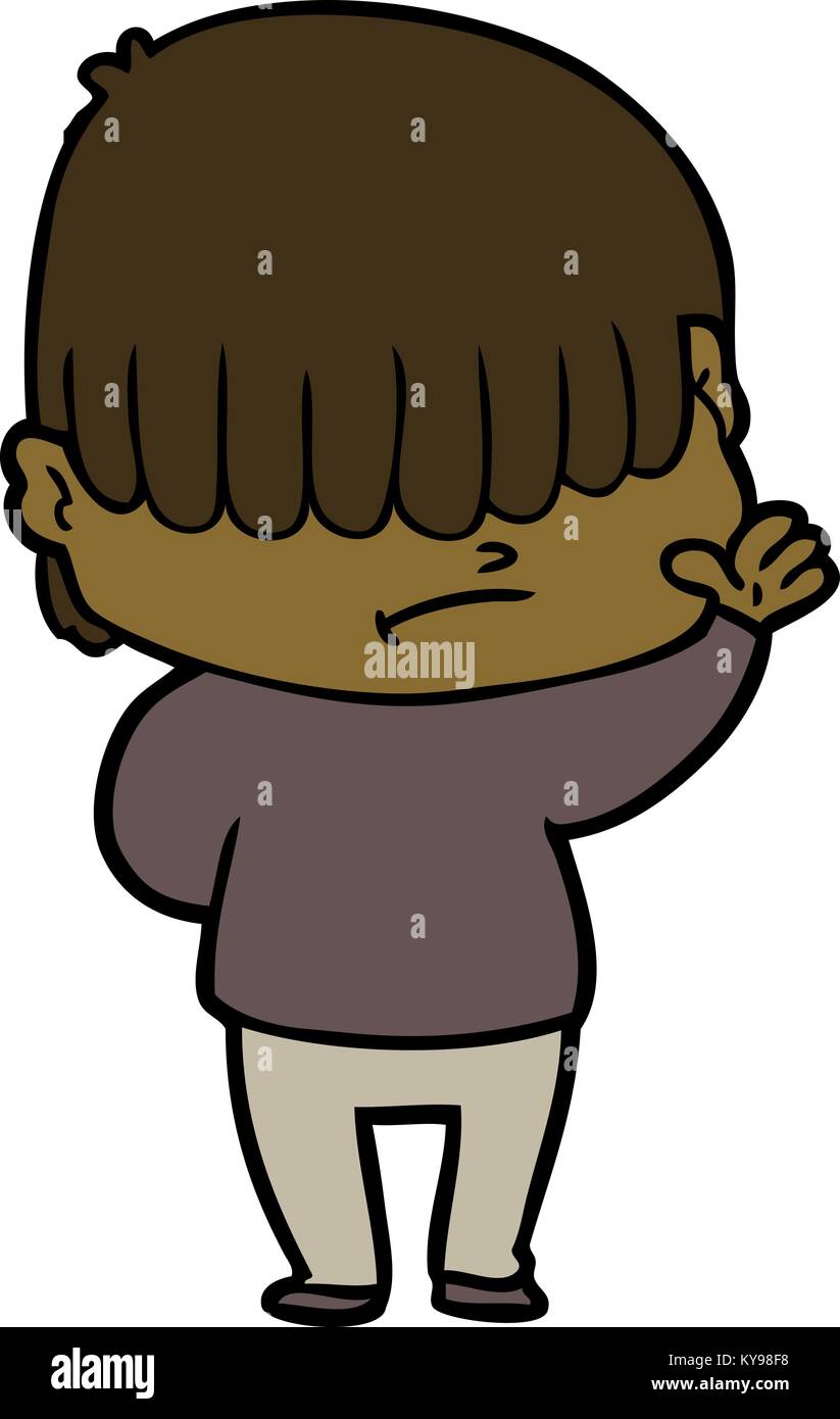 cartoon boy with untidy hair Stock Vector Image & Art - Alamy