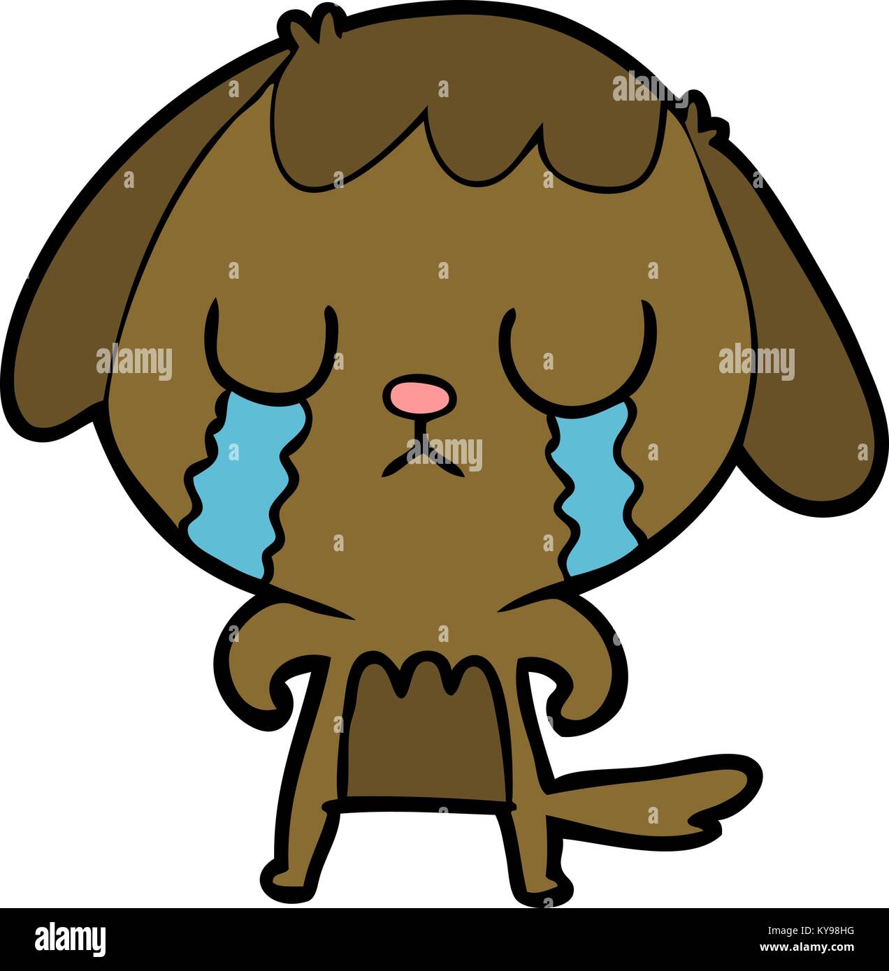 cute cartoon dog crying Stock Vector Image & Art - Alamy