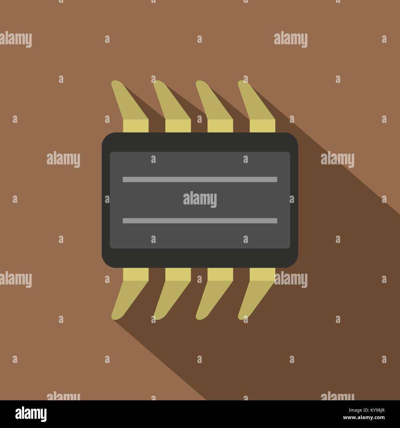 CPU icon. Flat illustration of CPU vector icon for web Stock Vector ...