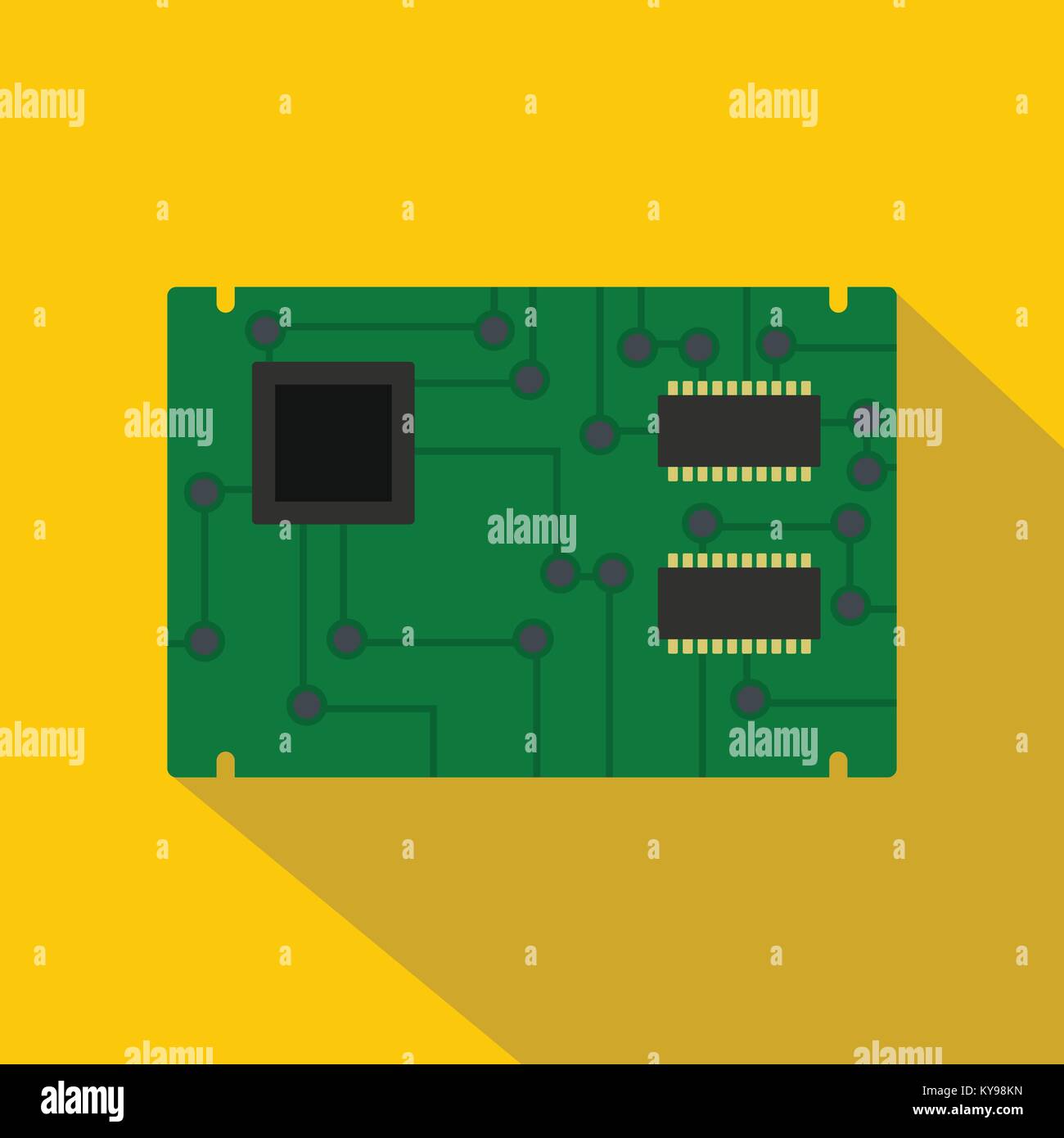 Electronic board icon. Flat illustration of electronic board vector ...