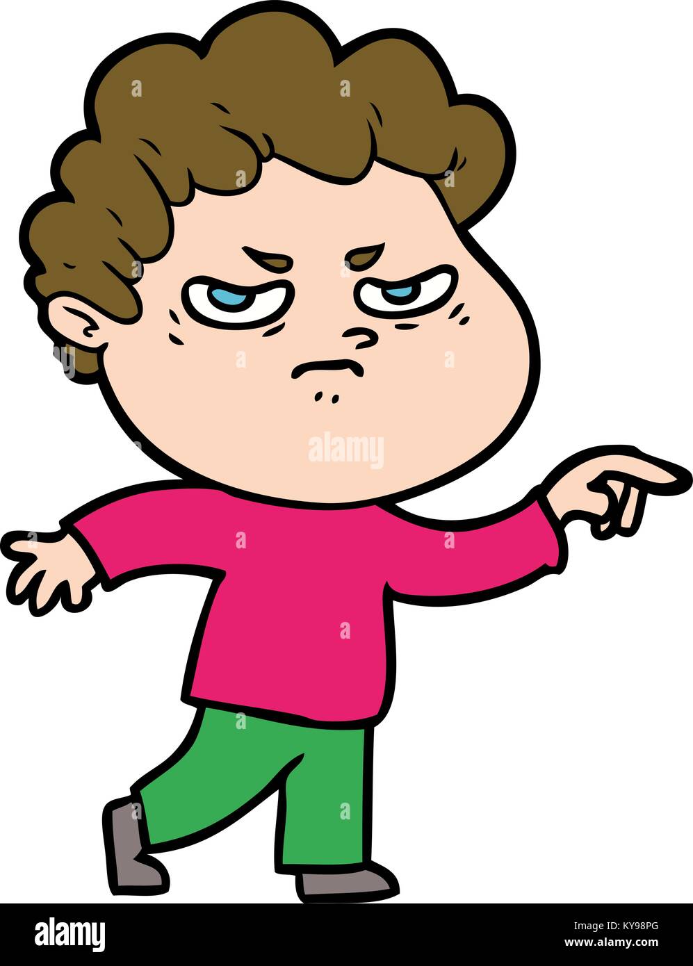 cartoon angry man Stock Vector Image & Art - Alamy