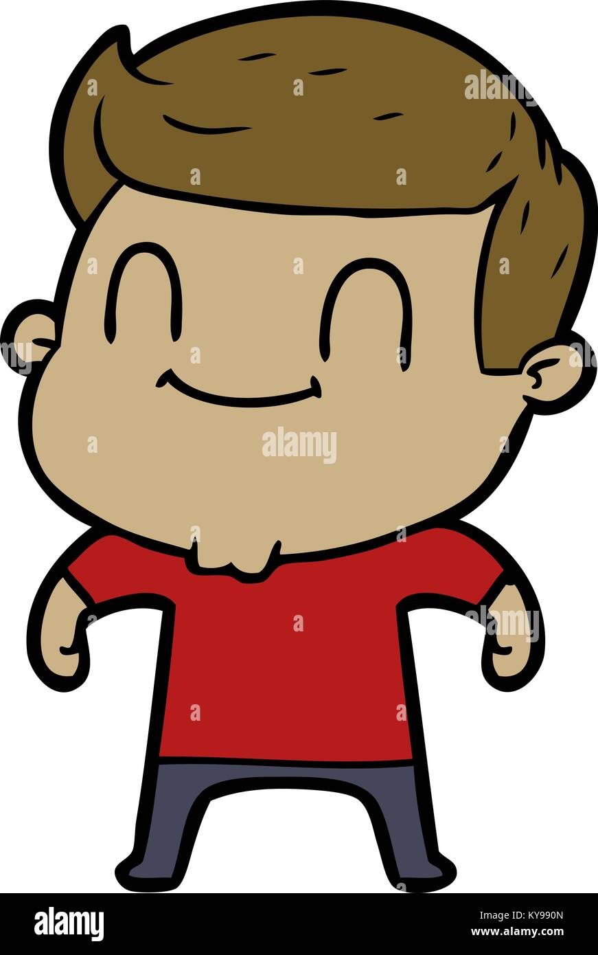 cartoon friendly man Stock Vector Image & Art - Alamy