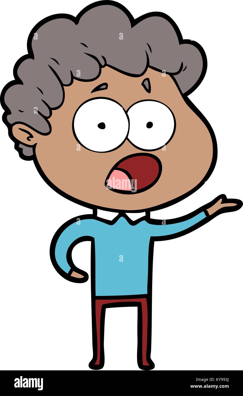 cartoon man gasping in surprise Stock Vector Image & Art - Alamy