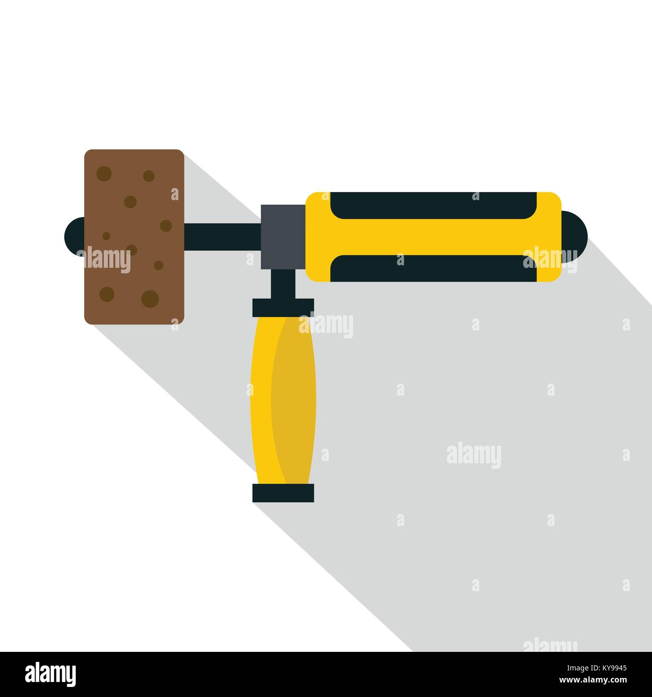 Precision grinding machine icon. Flat illustration of precision ...