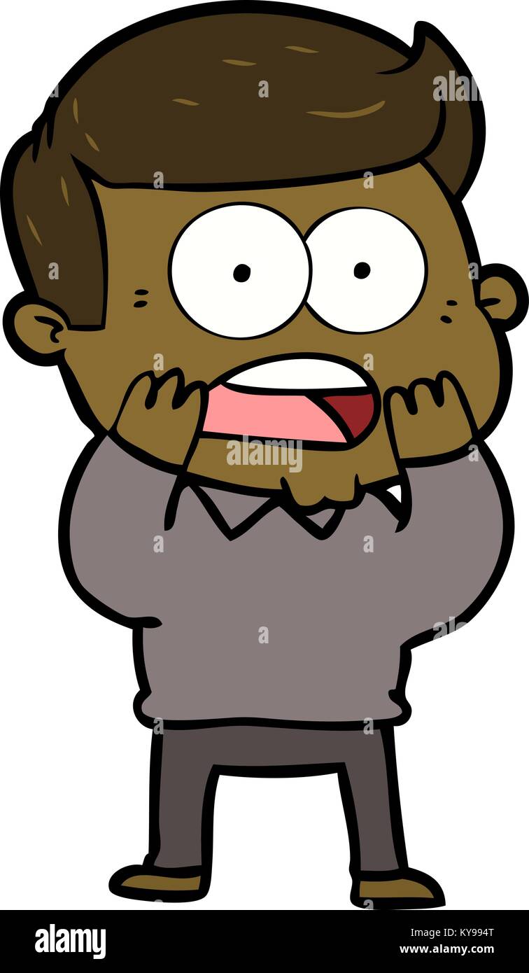 cartoon shocked man Stock Vector Image & Art - Alamy