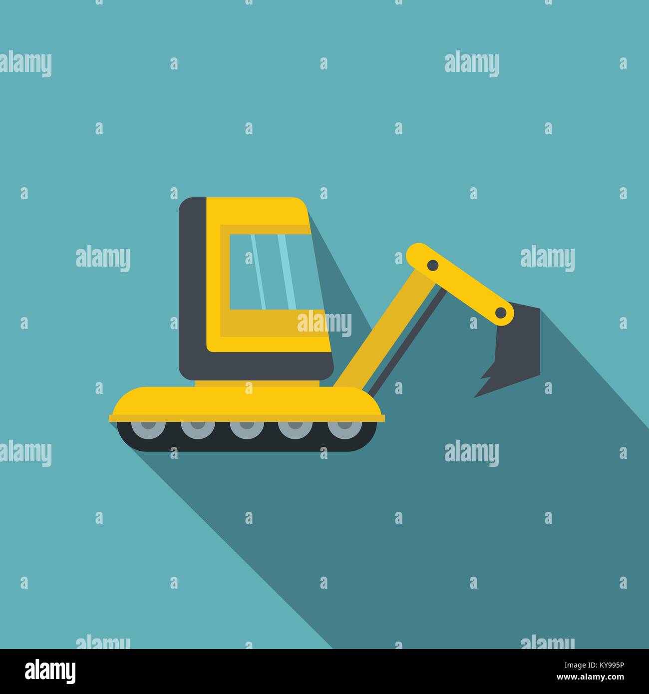Yellow track front loader Stock Vector Images - Alamy